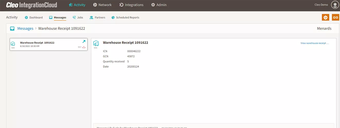 EDI 944 - Warehouse Stock Transfer Receipt Advice | Cleo