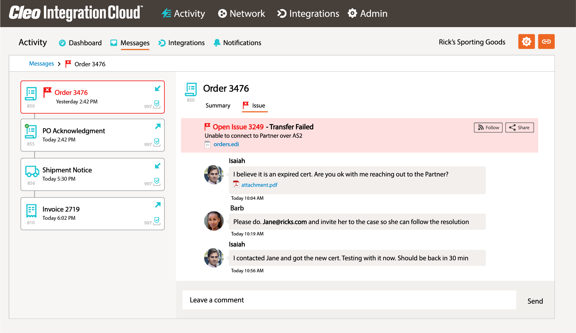 Gain End-To-End Integration Visibility | Cleo
